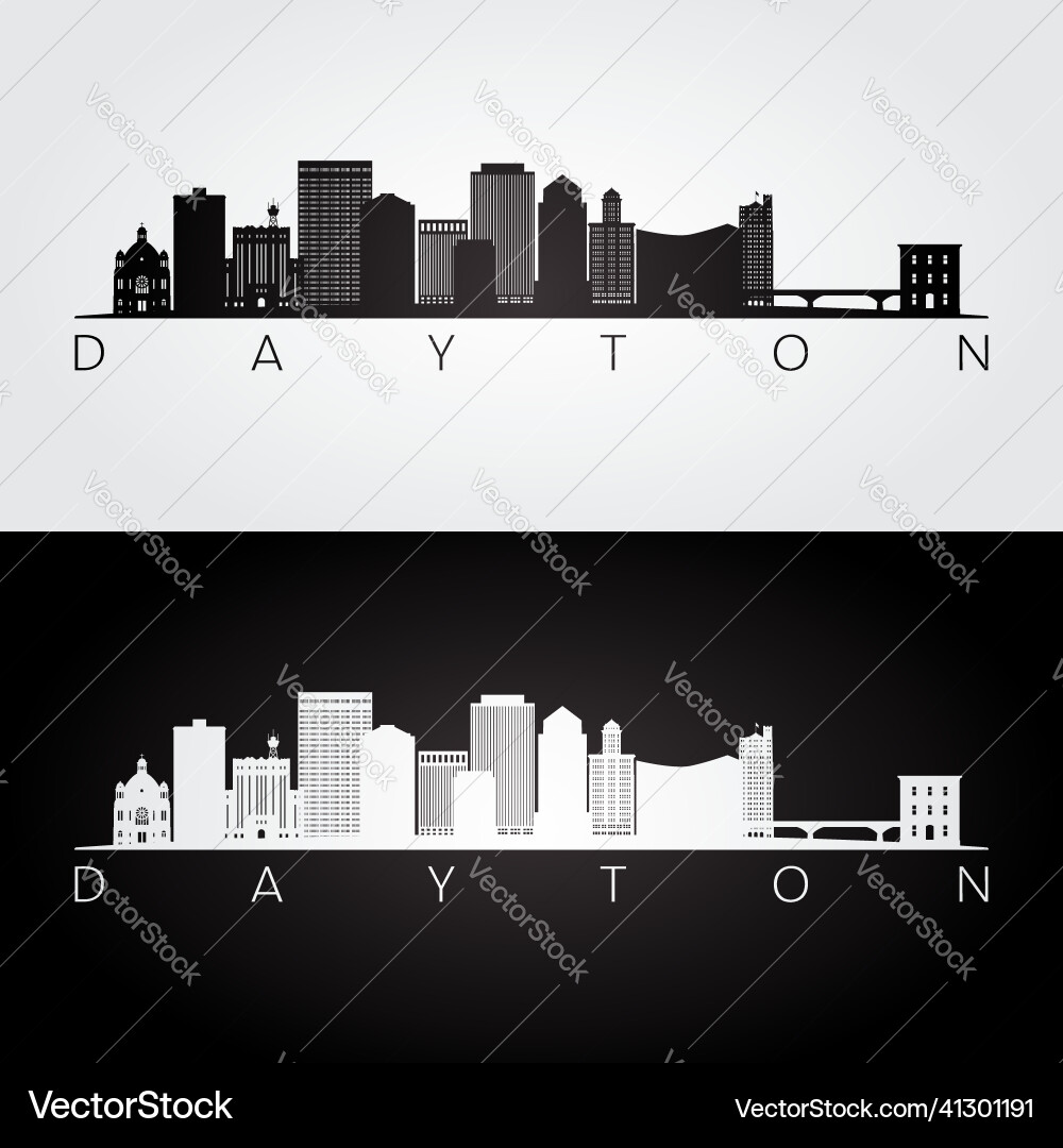Dayton Skyline Ohio Vector Images (37)