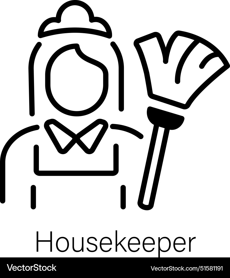 Housekeeper Royalty Free Vector Image - VectorStock