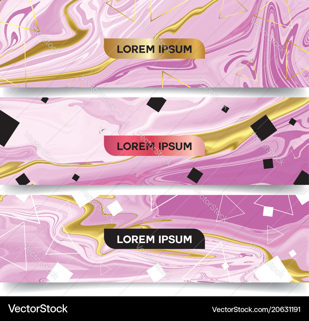Marble brochure and banner Royalty Free Vector Image