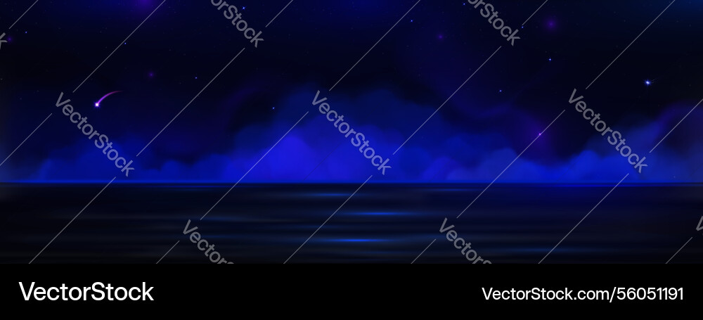 Midnight sky backdrop with dreamy smoke Royalty Free Vector