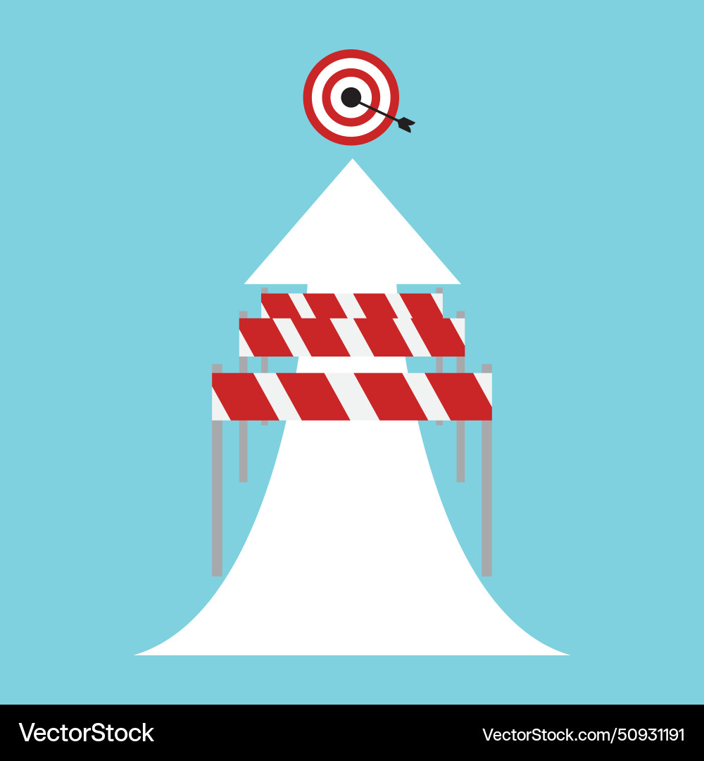 Overcoming business challenge and obstacles Vector Image