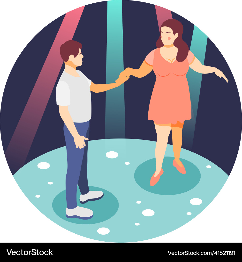 Plus size dance composition Royalty Free Vector Image