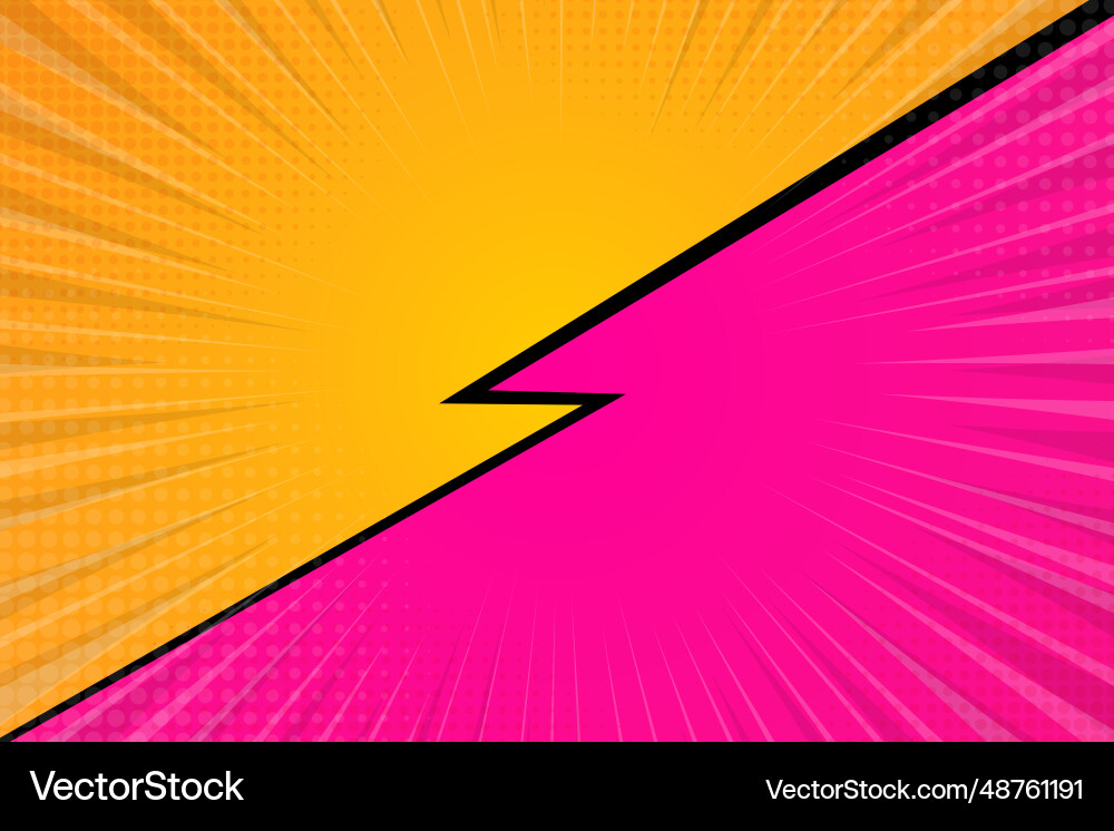 Retro Comic rosa und gelb Hintergrund Lizenzfreier Vektor