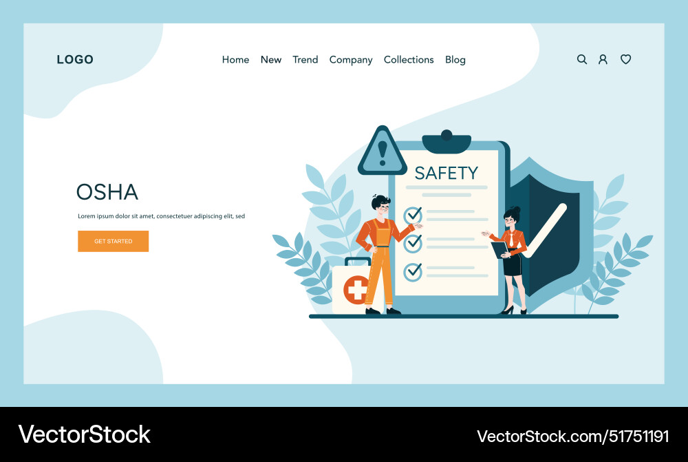 Workers ensure safety compliance maintaining Vector Image