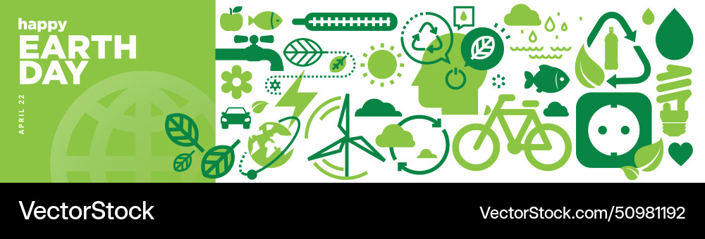 Earth day banner Royalty Free Vector Image - VectorStock