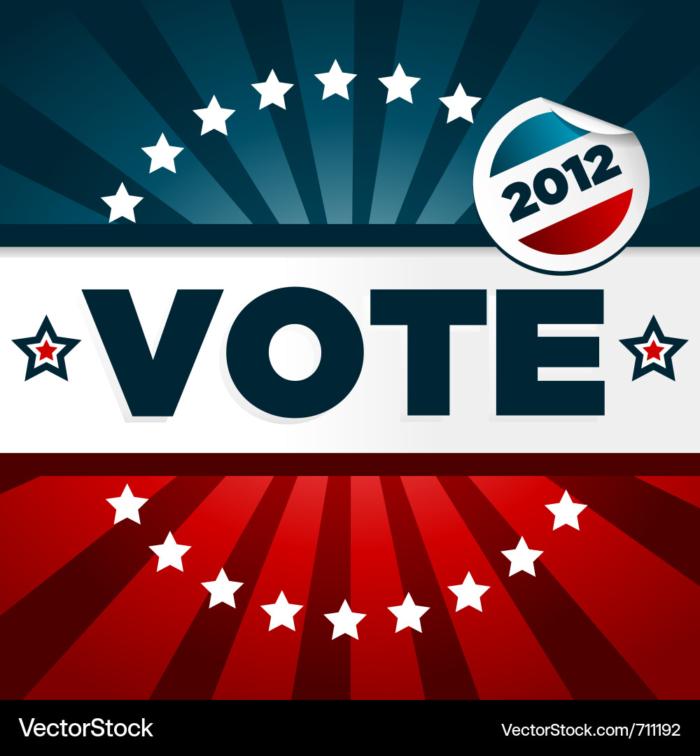 Patriotic voting poster Royalty Free Vector Image