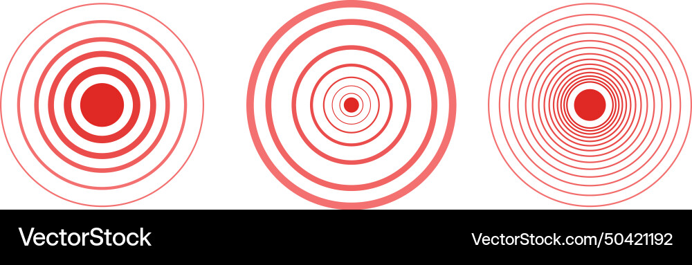 Radar radio sound wave set Royalty Free Vector Image