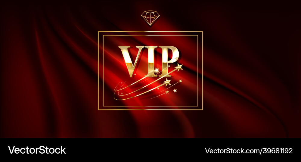 Vip event invitation realistic Royalty Free Vector Image