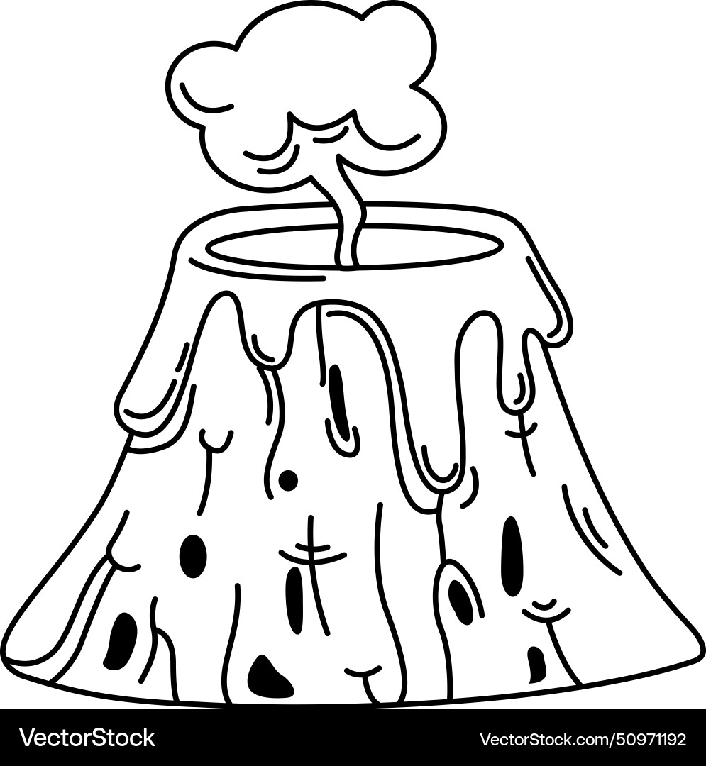 Volcano Outline Anatomy Of A Volcano Volcanoes, Craters & Lava Flows