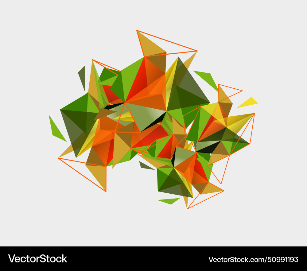 A bunch of colorful triangles on white Royalty Free Vector