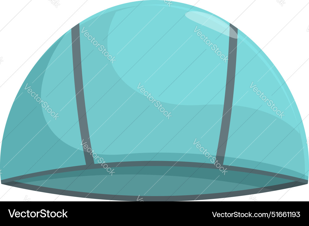 Blue swimming cap protecting hair while Royalty Free Vector