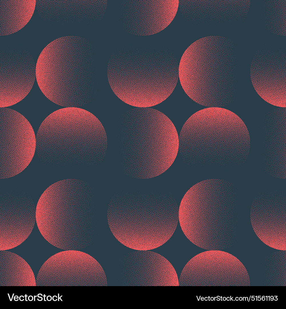 Faded circles classy seamless pattern trend red Vector Image