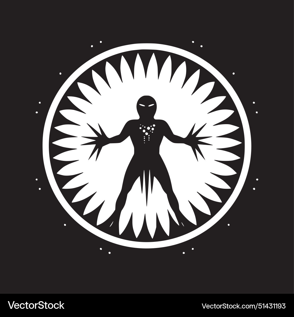 Horror - minimalist and flat logo Royalty Free Vector Image