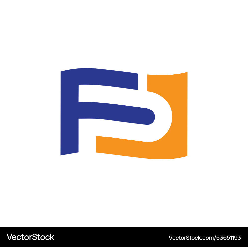 Initial fp letter logo design template Royalty Free Vector