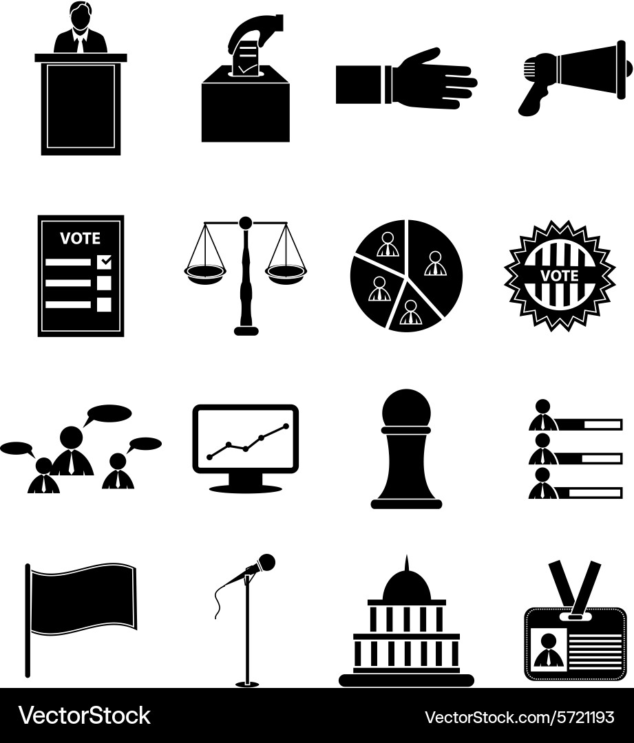 Political Election Icons Royalty Free Vector Image