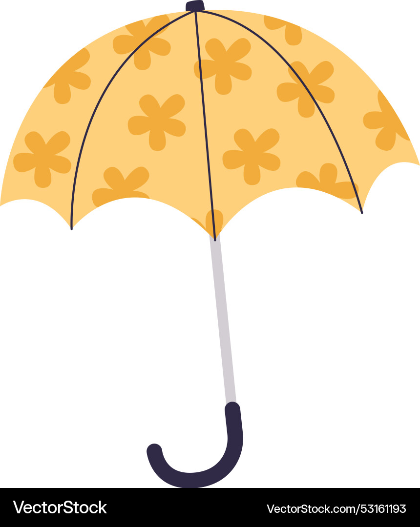 Rain umbrella with flowers Royalty Free Vector Image