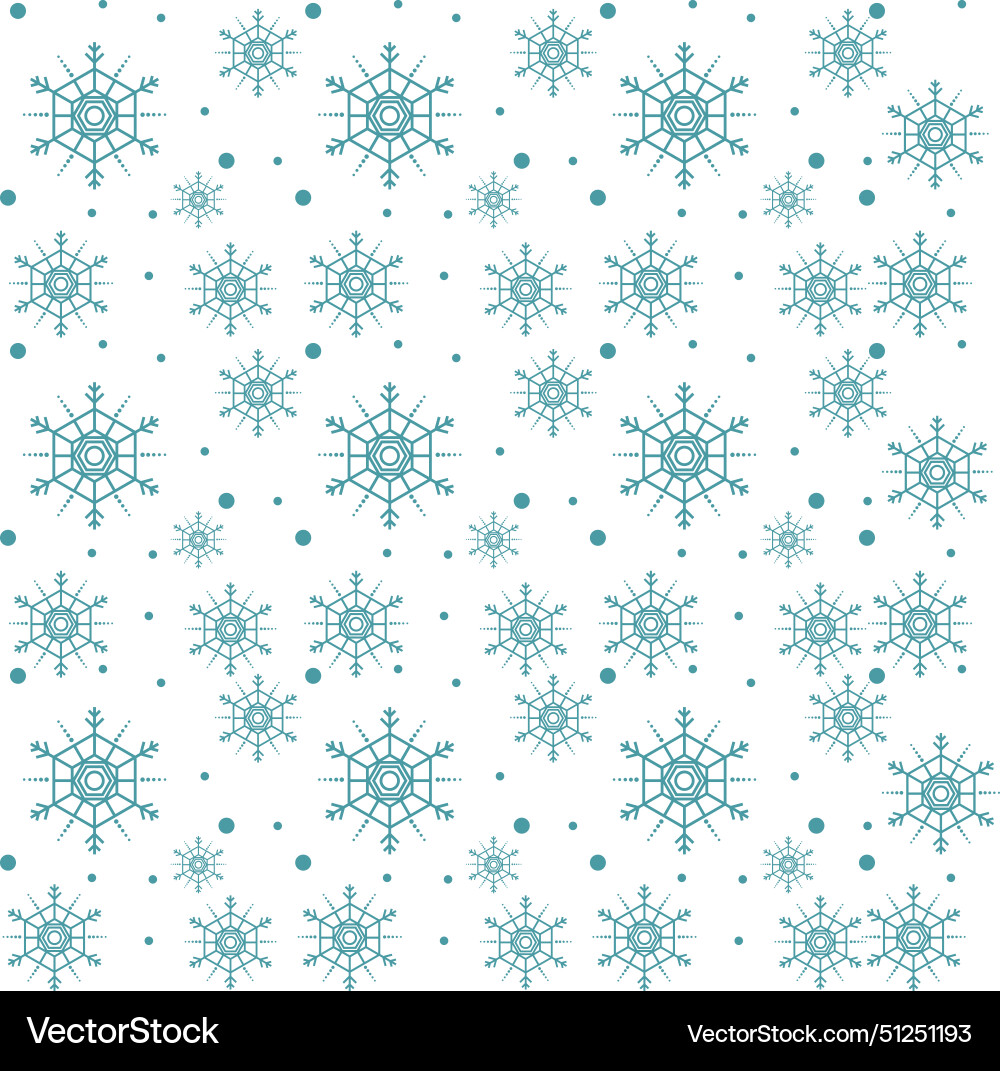 Snowflakes seamless pattern Royalty Free Vector Image