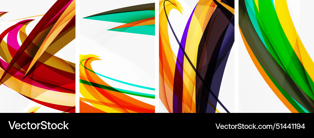 Abstract colorful wave posters for wallpaper Vector Image