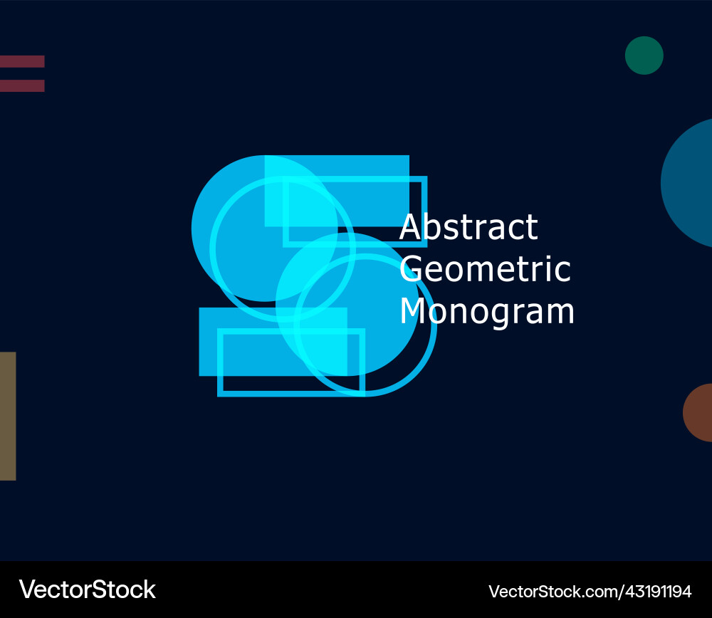 Abstract geometric letter s graphic concept color Vector Image