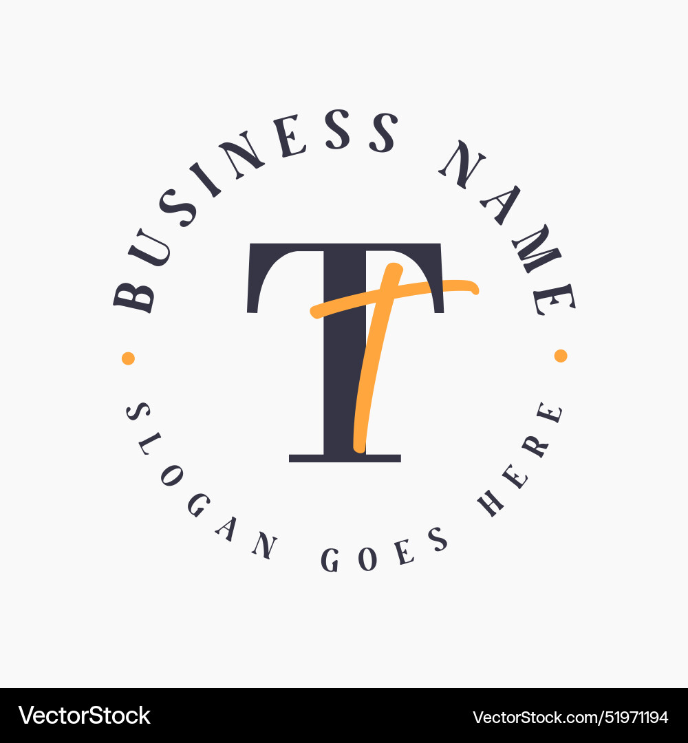 Elegant letter tt initials logo for corporate Vector Image
