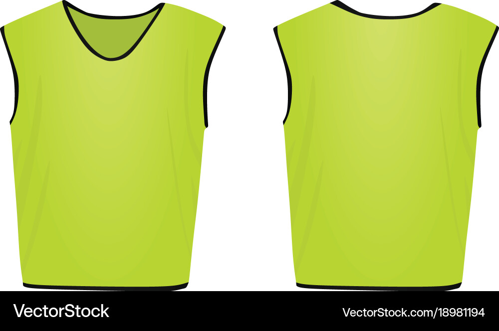 Green Soccer Training Bib Royalty Free Vector Image