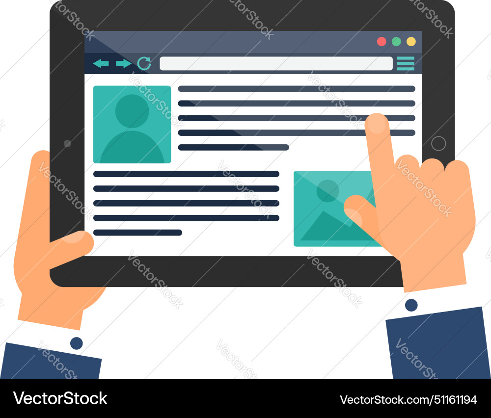 Job application form page entering employee data Vector Image