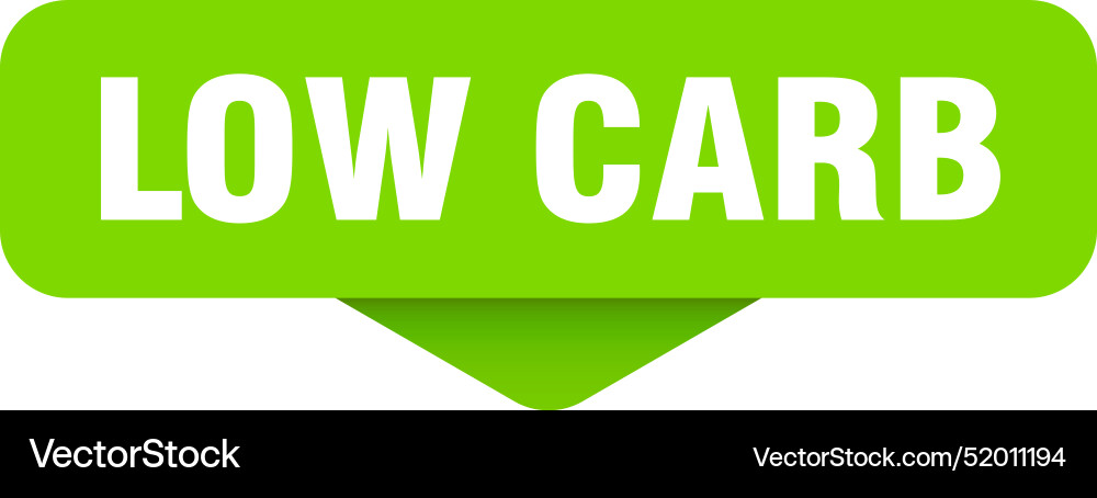 Low carb sticker sign on transparent Royalty Free Vector