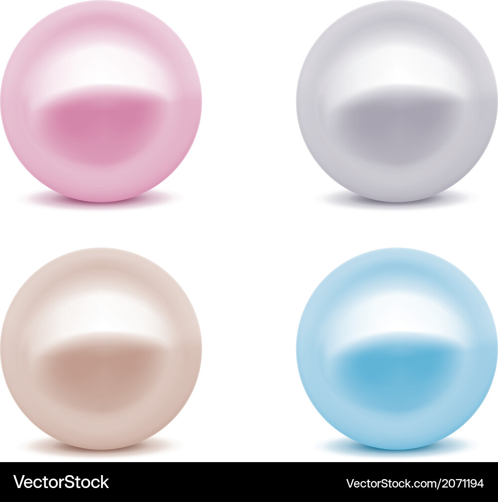 Pearls set Royalty Free Vector Image - VectorStock