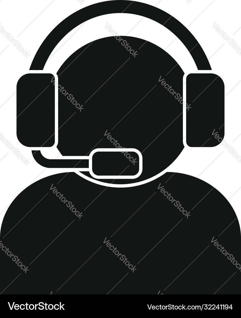 Service helpdesk icon simple style Royalty Free Vector Image