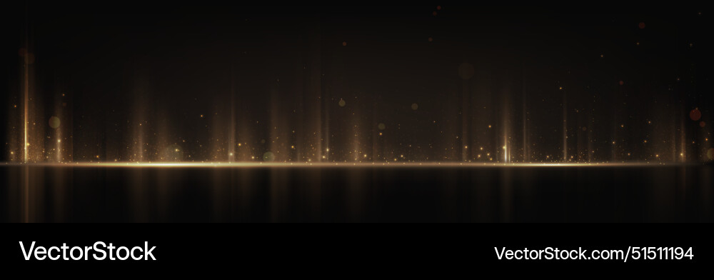 Vertical gold line light and speed flare effect Vector Image