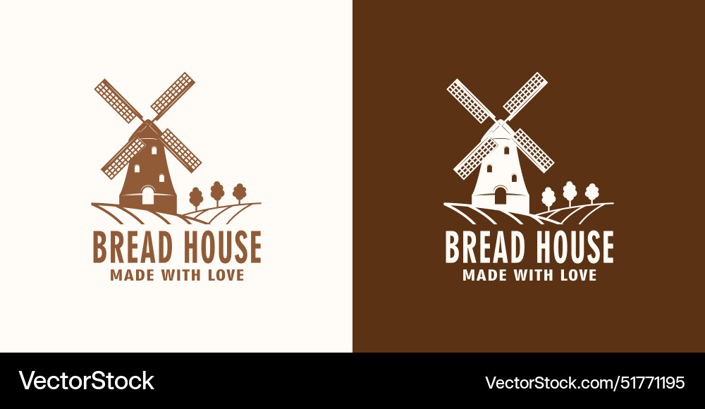 Bakery logo template design white background Vector Image