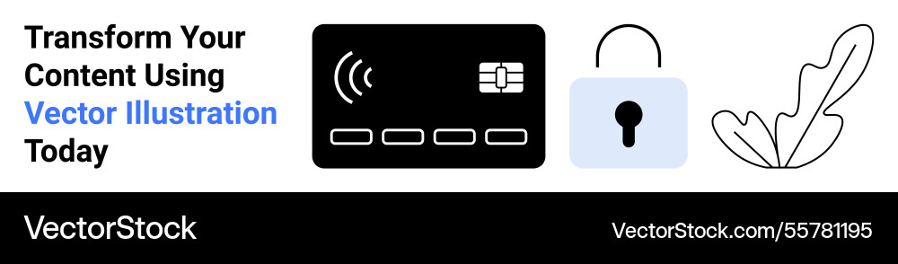 Contactless payment and digital security concept Vector Image