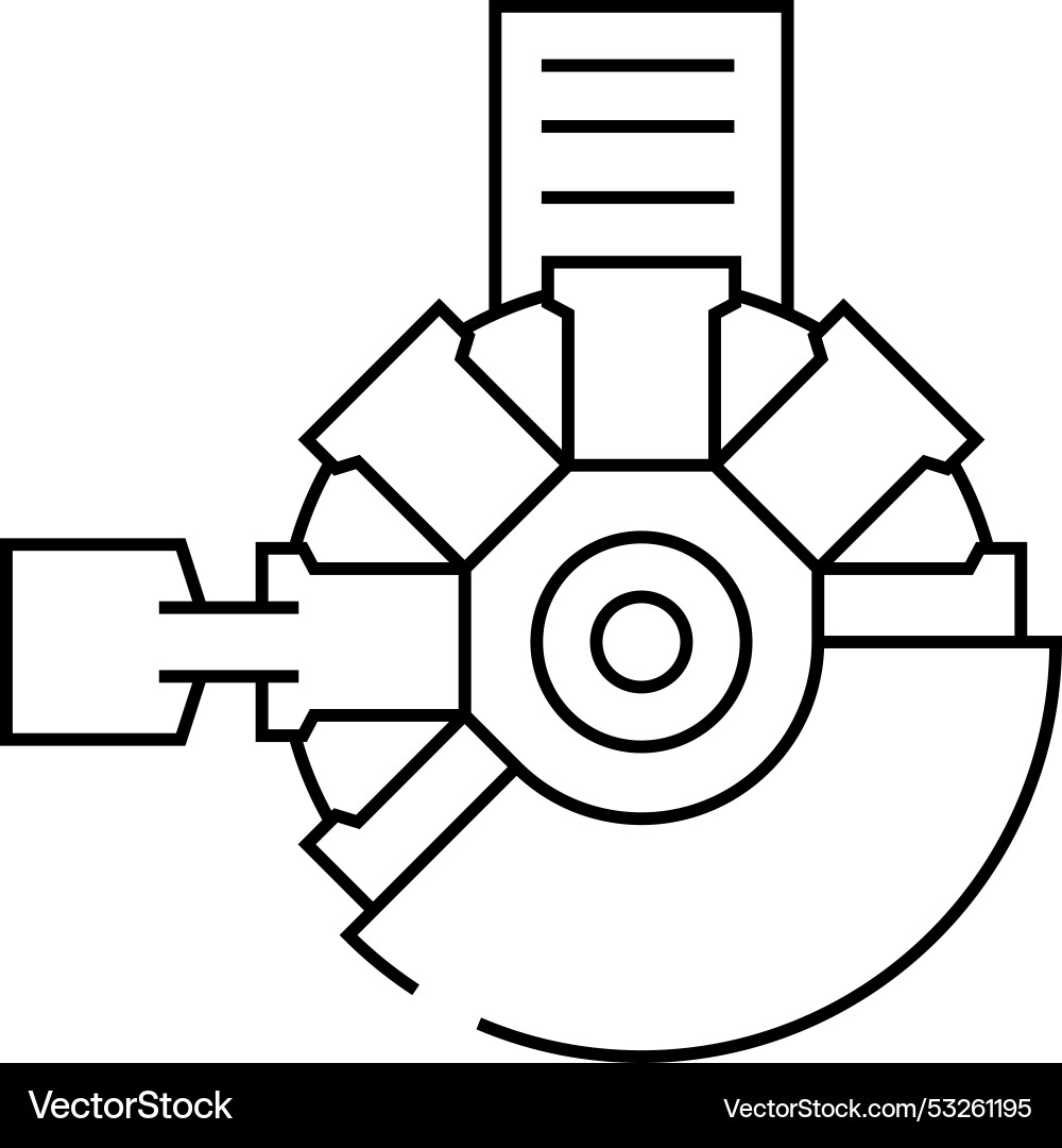 Copper smelter cast anodes line icon Royalty Free Vector