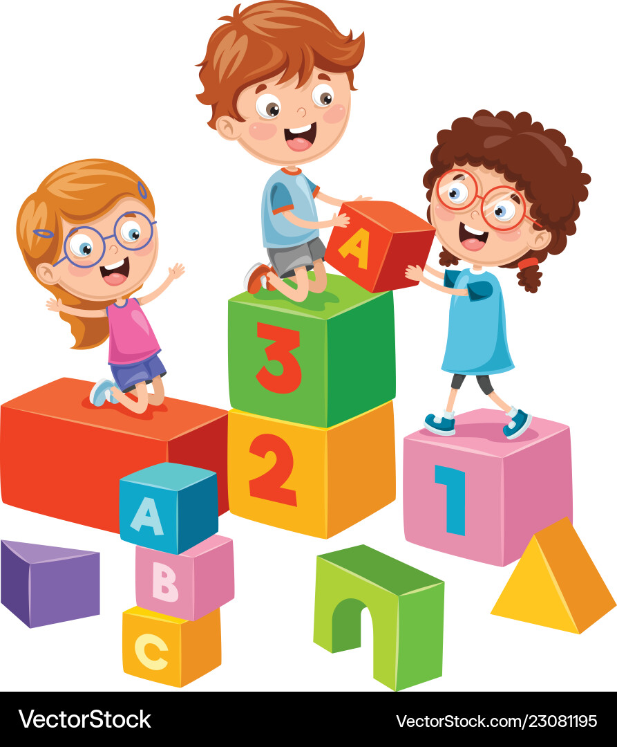 Kids playing Royalty Free Vector Image - VectorStock