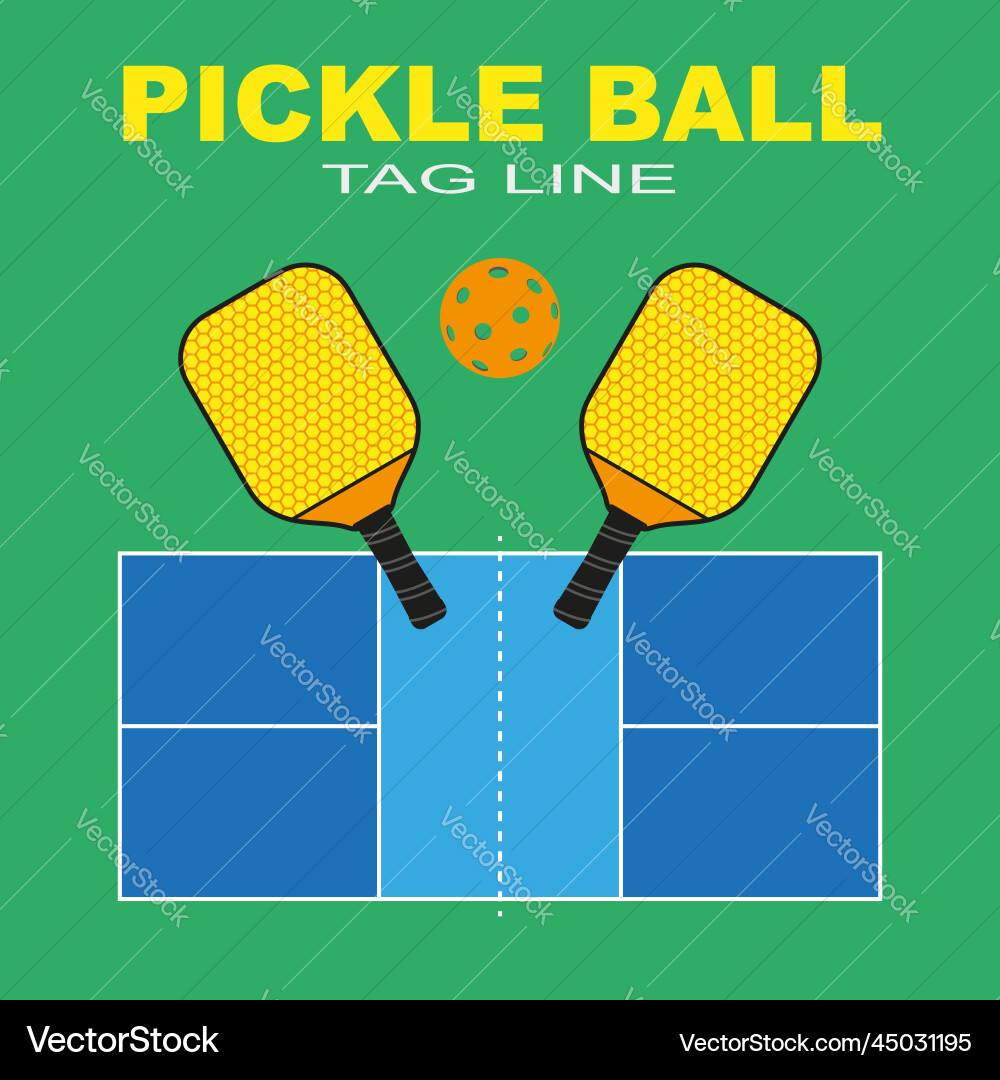 Pickle ball court Royalty Free Vector Image - VectorStock