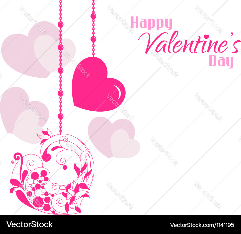 Romantic Hearts Background Royalty Free Vector Image