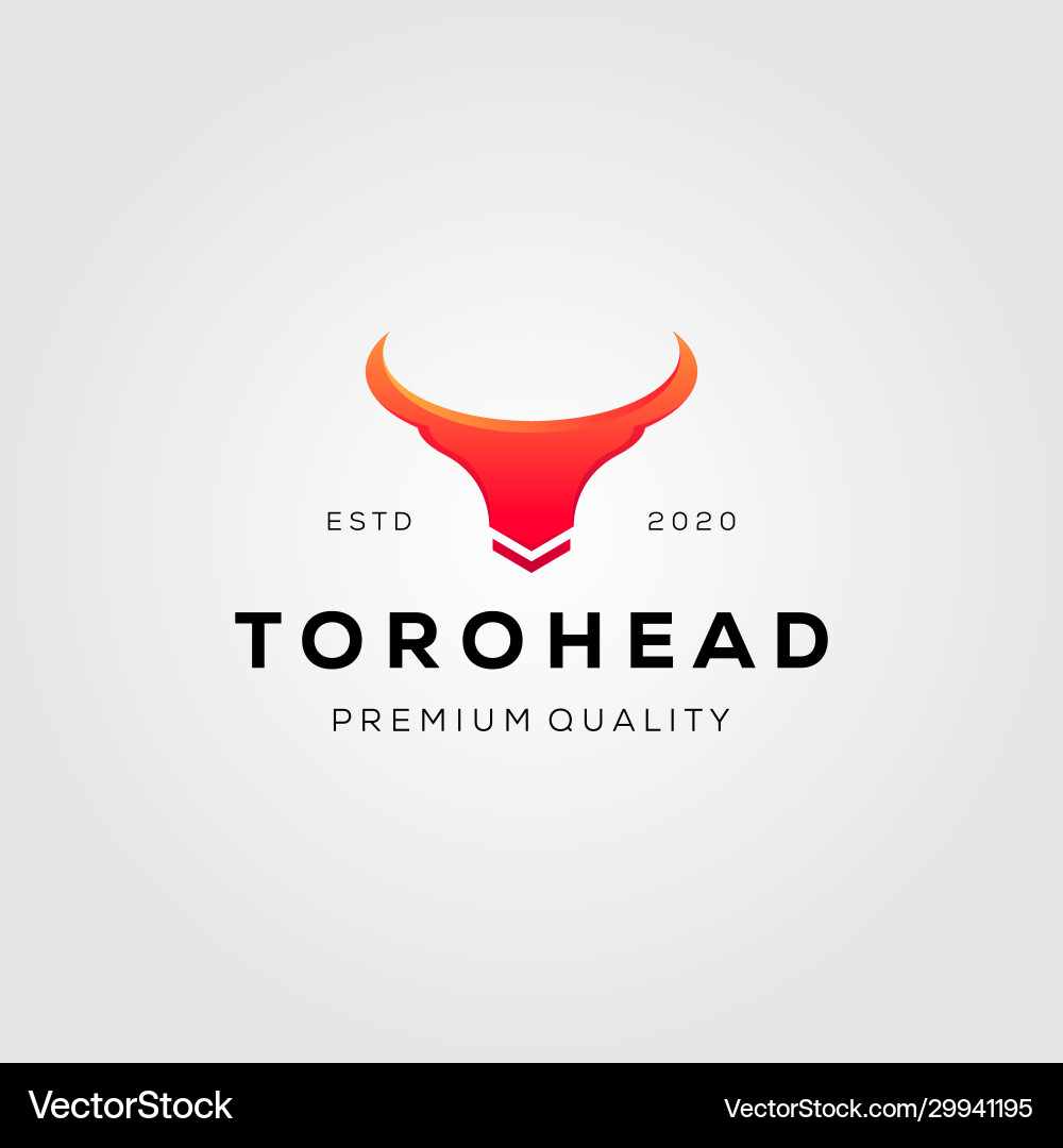 Toro Bull Logo - Vintage Style Royalty Free Vector Image
