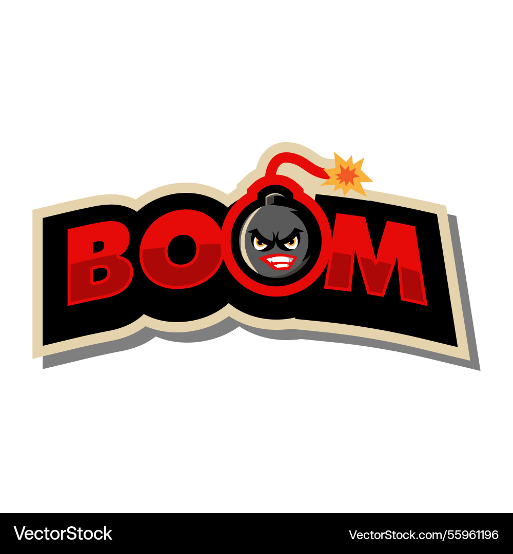 Angry bomb mascot logo Royalty Free Vector Image