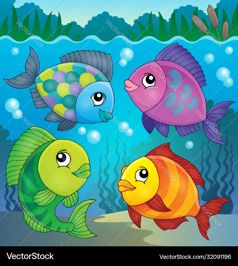 Fish topic image 5 Royalty Free Vector Image - VectorStock