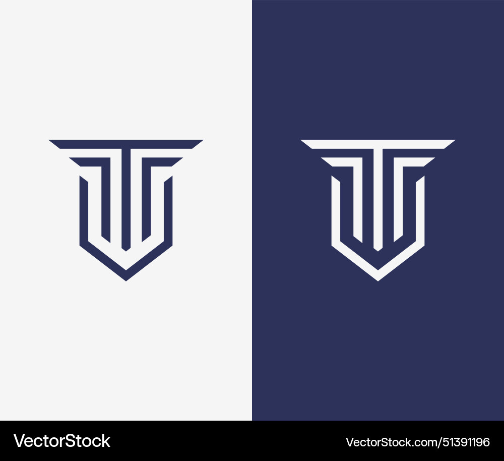 T letter logo design development business Vector Image