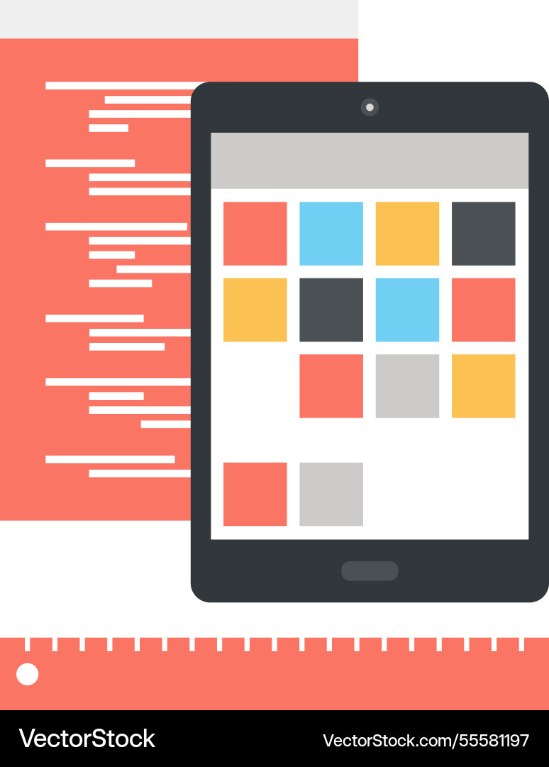 App development flat web icon concept Royalty Free Vector