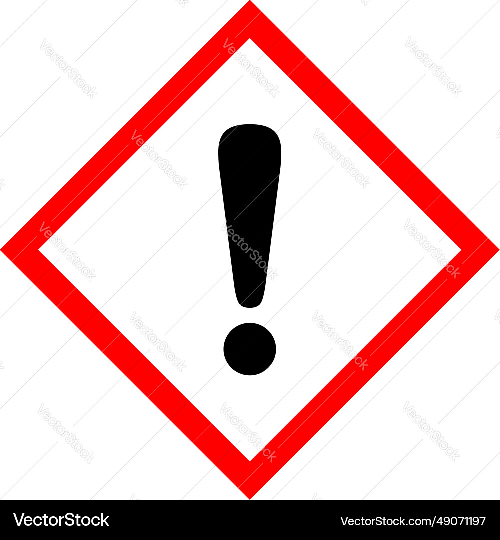 Classic hazard warning sign red diamond Royalty Free Vector