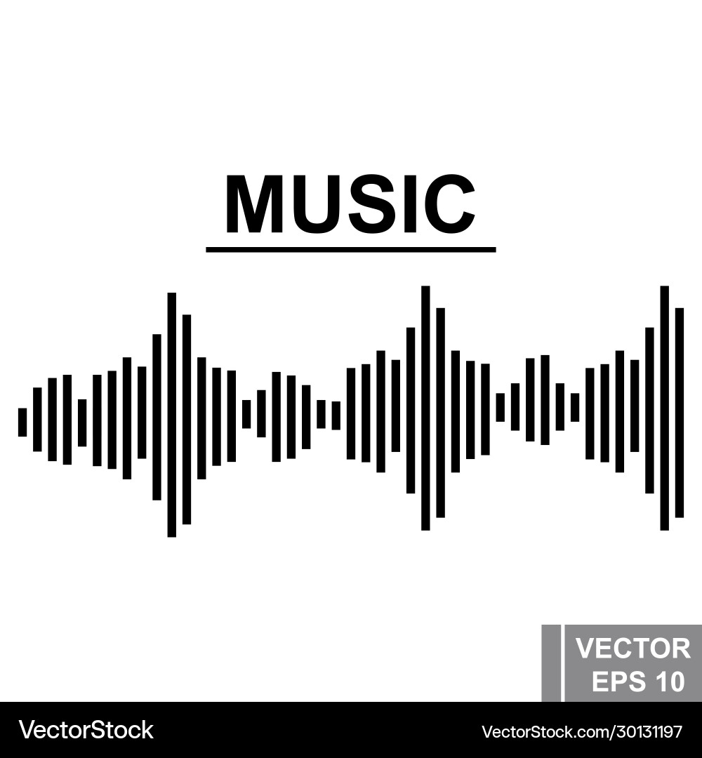 Music sound bit wave for your design Royalty Free Vector