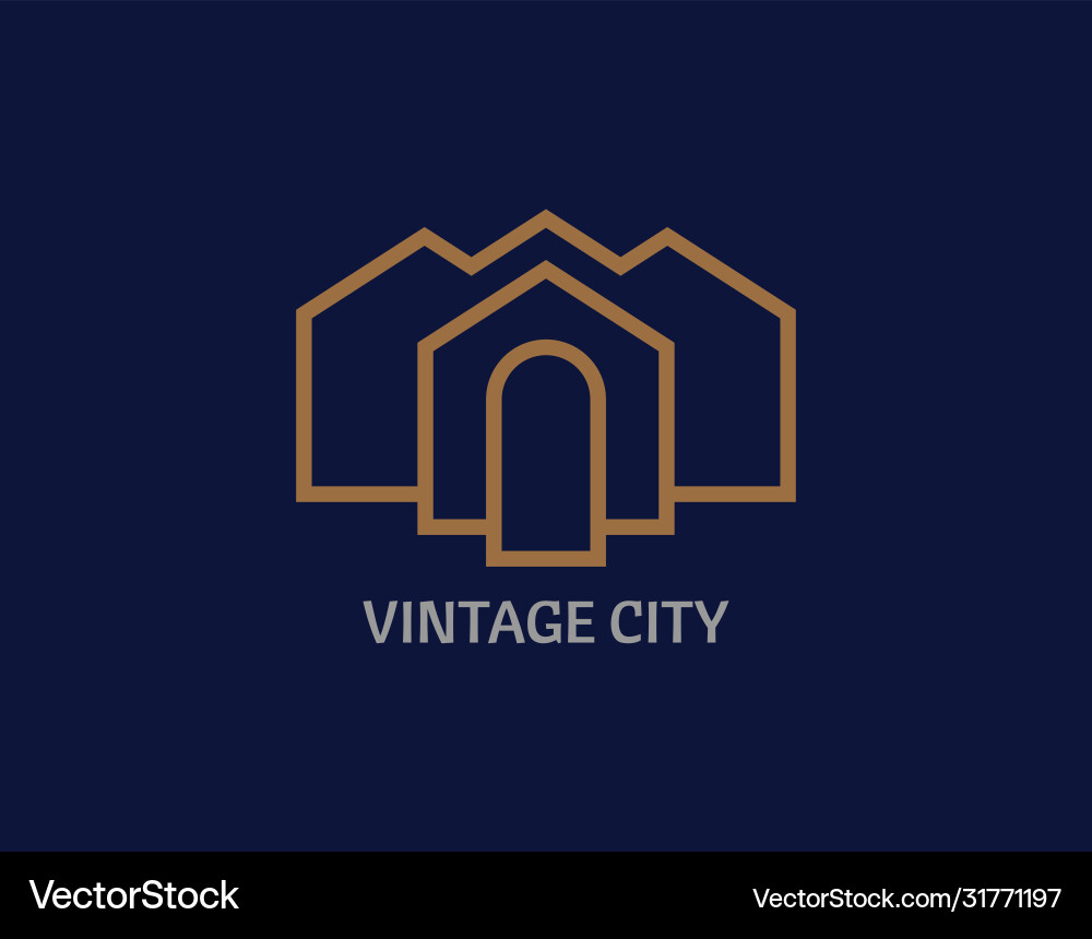 Simple property logo Royalty Free Vector Image