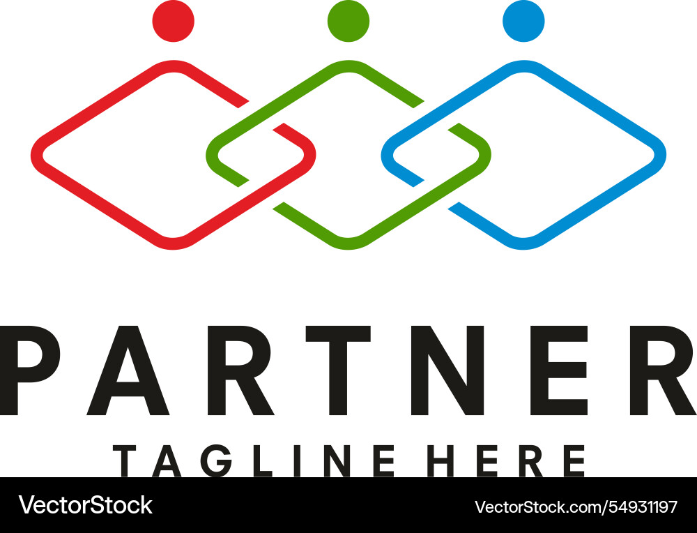 Team work logo template design Royalty Free Vector Image