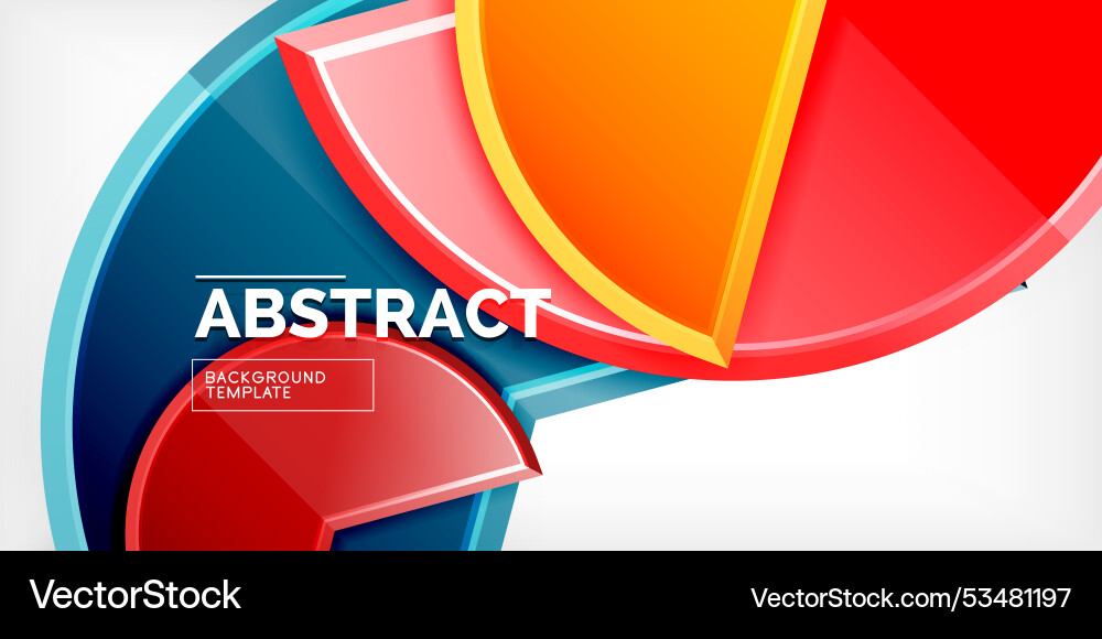 Trendy round shapes with triangular angle design Vector Image