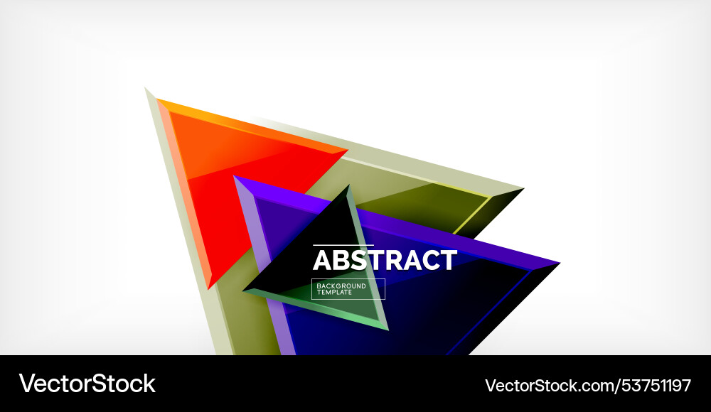 Triangle glass shapes geometric abstract Vector Image