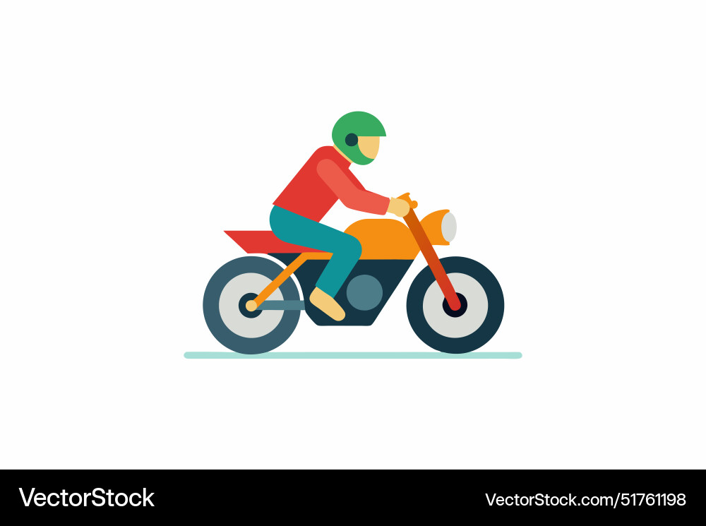 A man riding motorcycle image art Royalty Free Vector Image