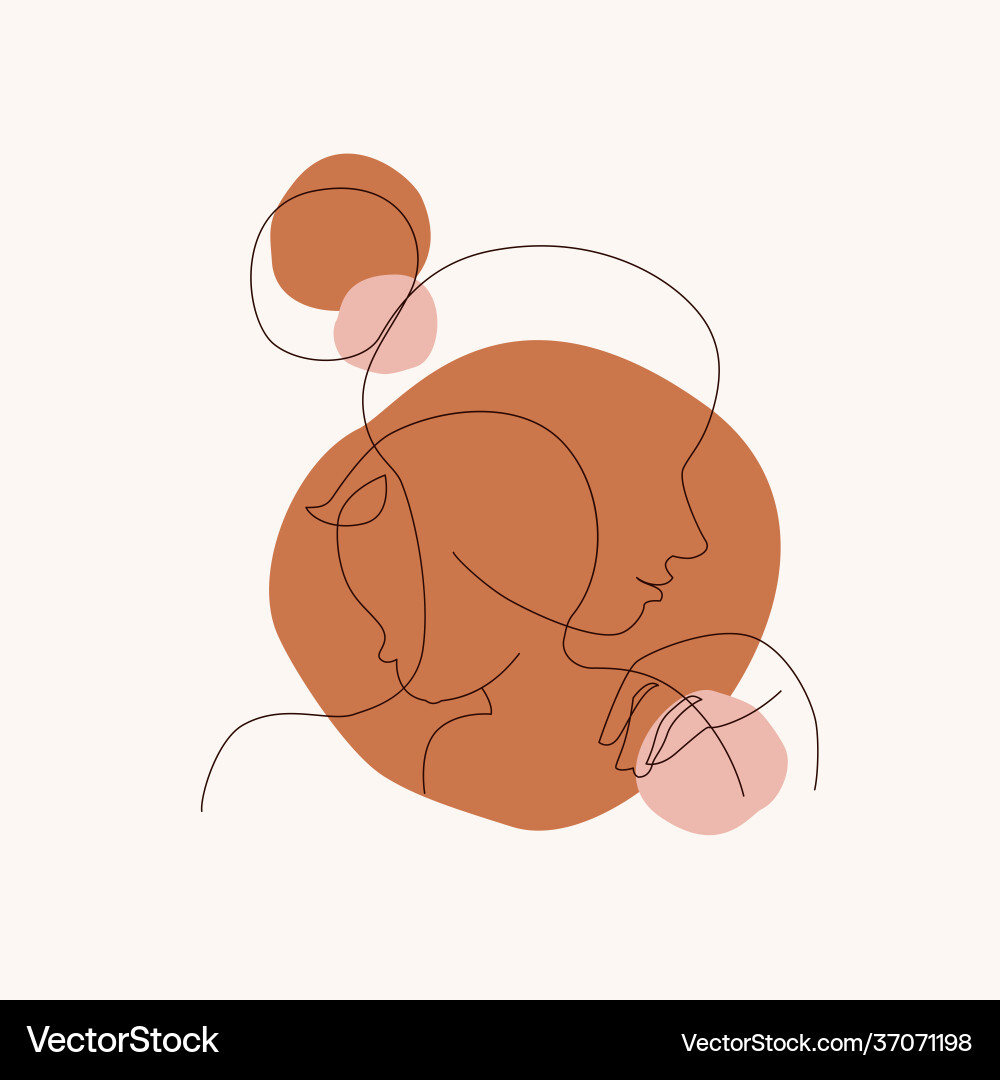 Abstract Mother and Child Royalty Free Vector Image