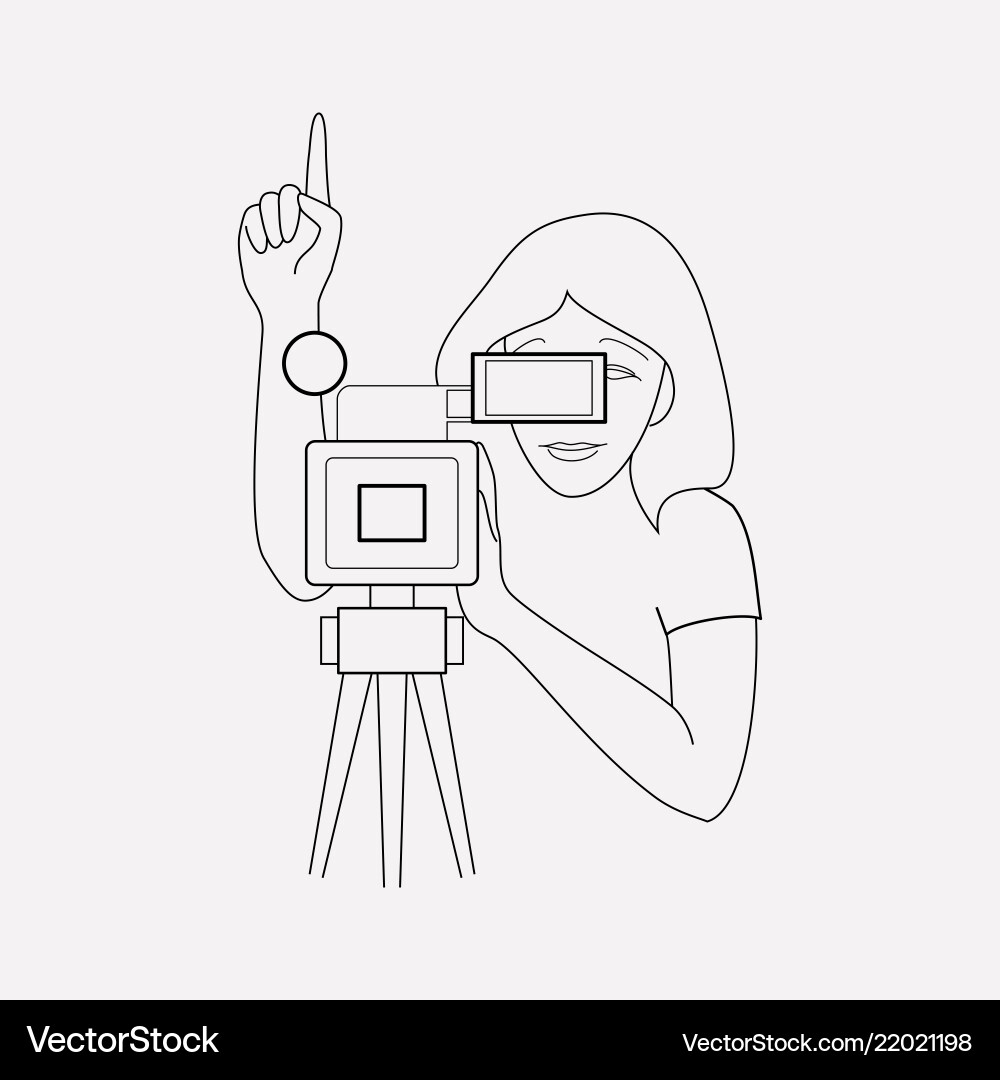 Cinematography Icon - Filmmaker Royalty Free Vector Image
